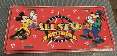 Disney’s All Star Music Resort Mickey Goofy License Plate New Sealed | eBay
