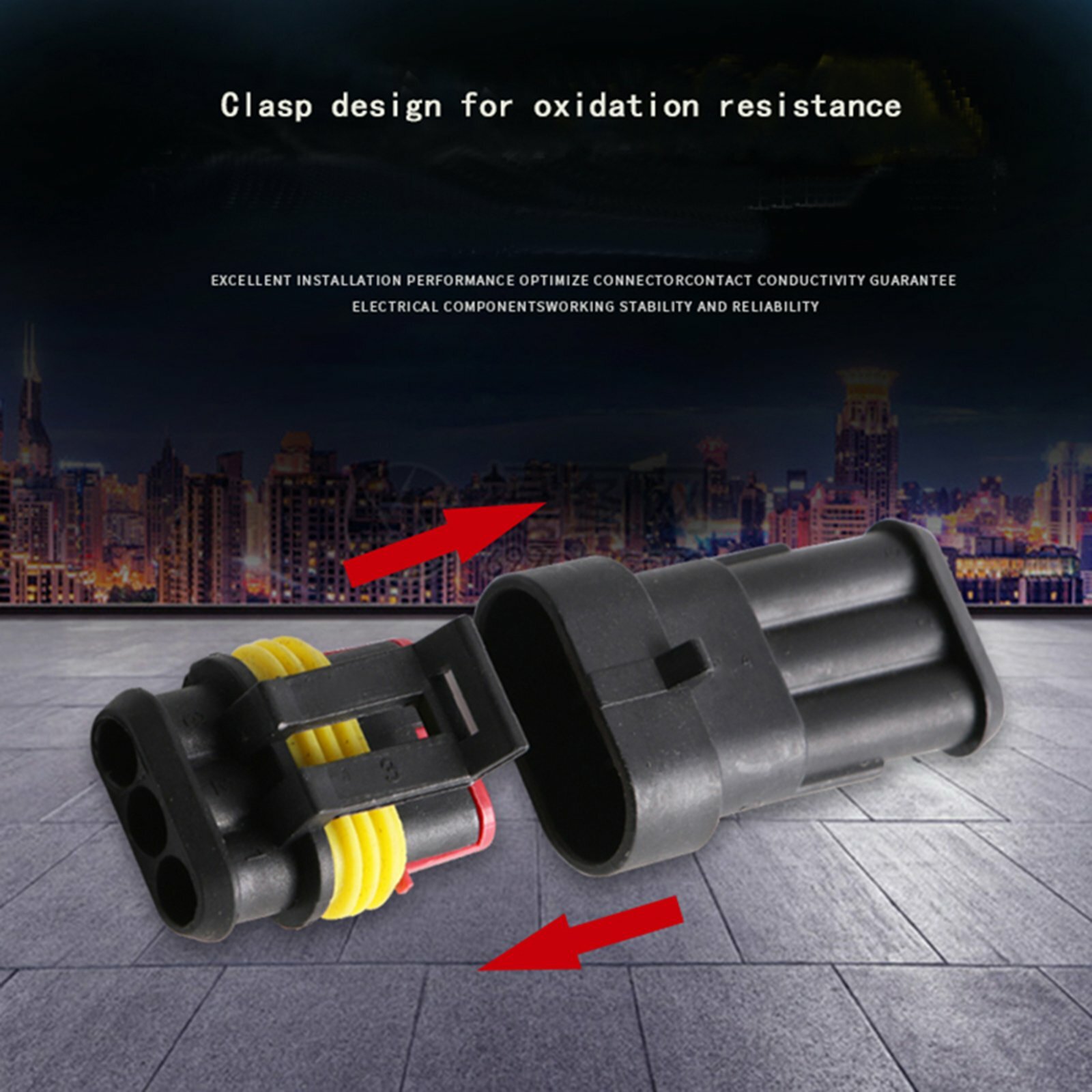 10 Set 1/2/3 Pin Waterproof Car Electrical Wire Sealed Connector Plug ...