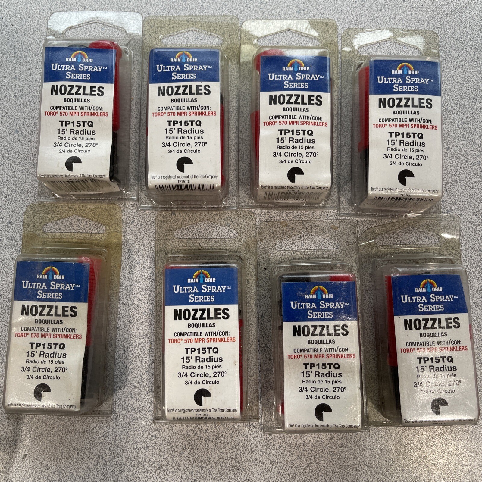 Rain Drip Ultra Spray Nozzles TP15TQ Lot Of 8 New Older Stock Sprinkler ...