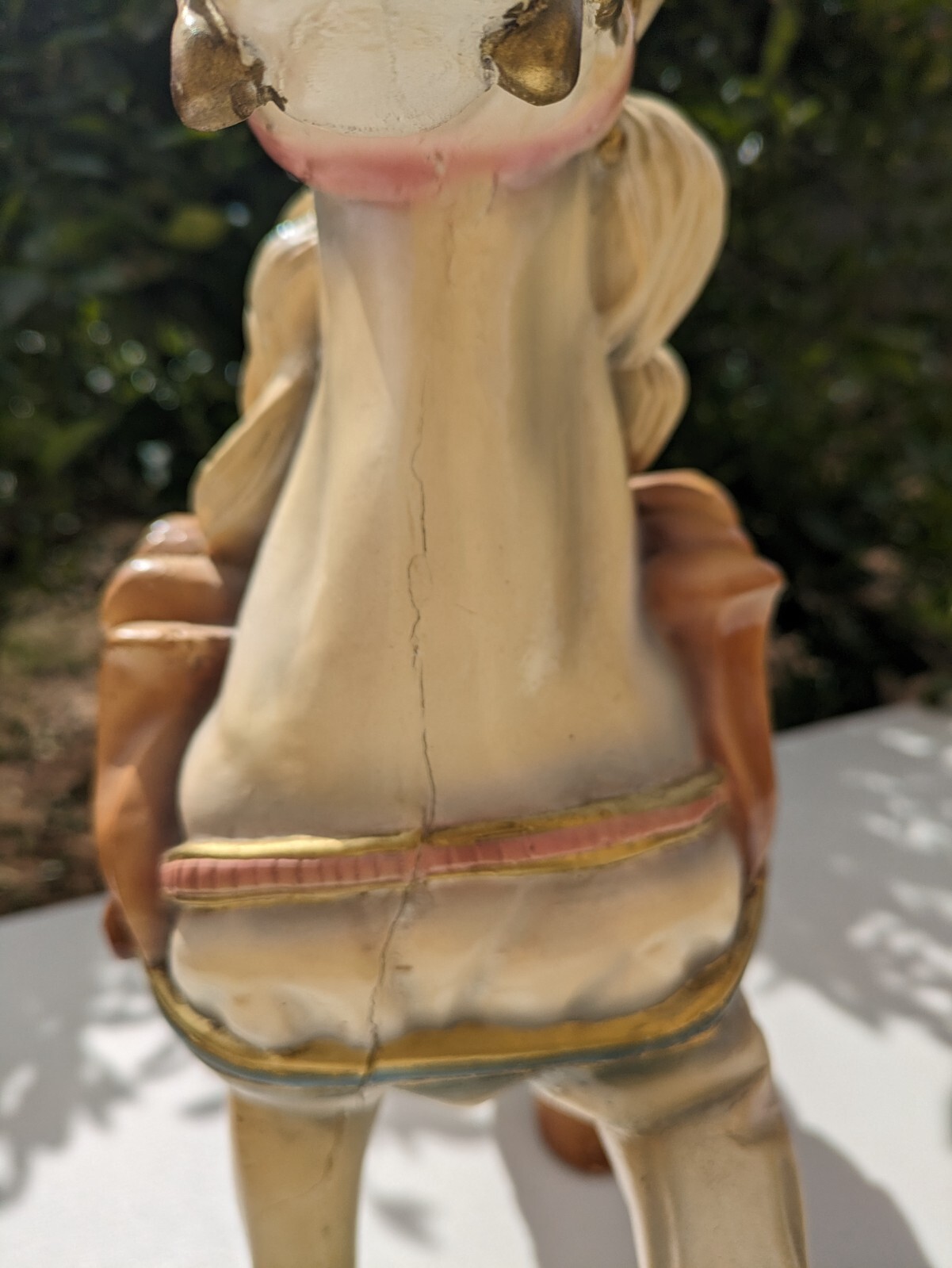 Vintage Carousel Horse 18" TALL X 19" LONG-Heraldic Style-Sea Shell ...