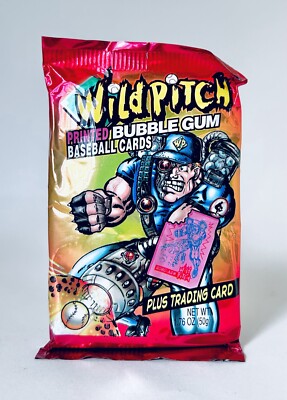 Vintage 1996 Amurol WILD PITCH Bubble Gum Baseball Cards 4.5” Candy ...