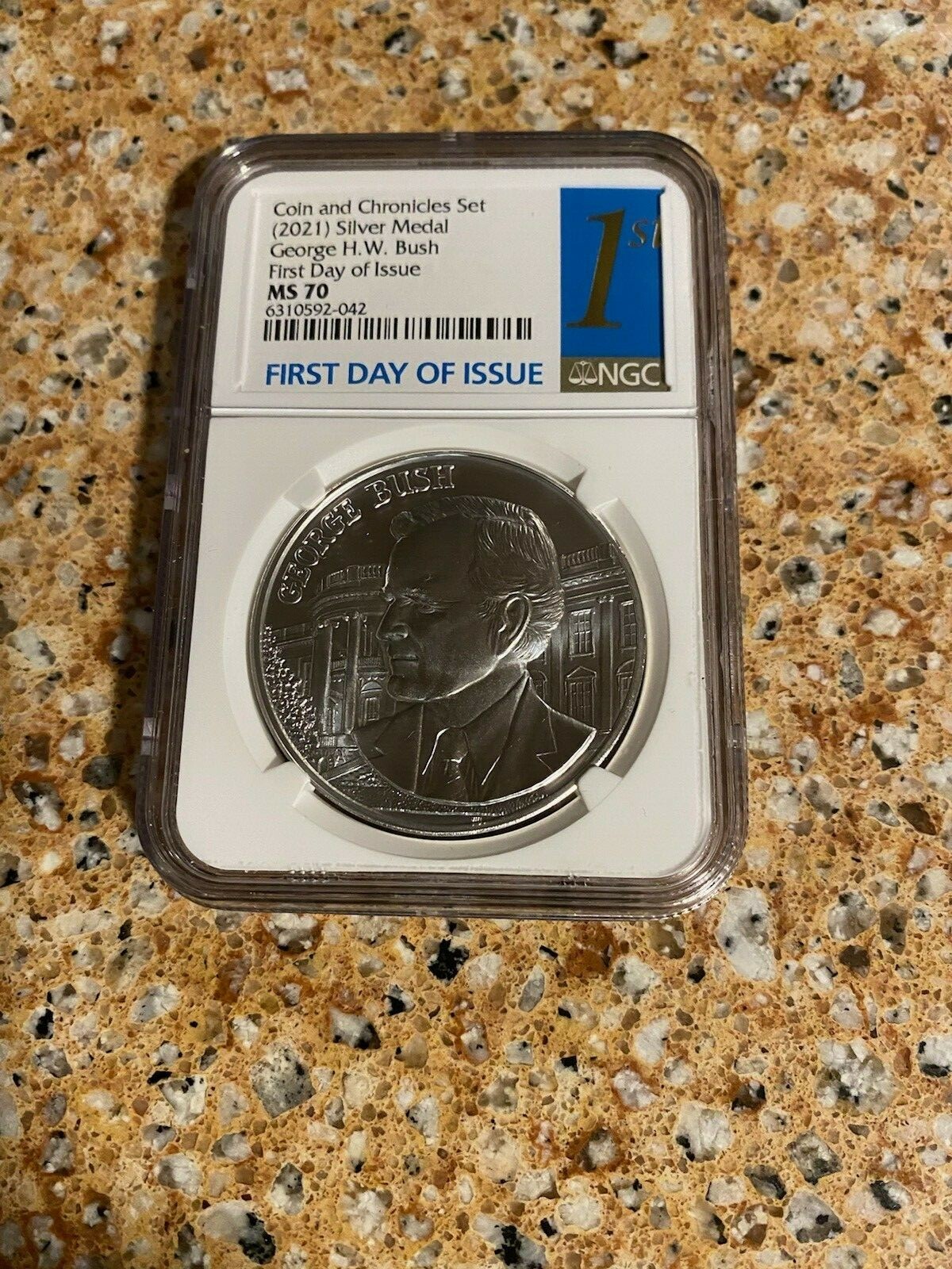 "RAREST" 2021 George H. W. Bush Coin & Chronicles Set NGC 70 First Day ...
