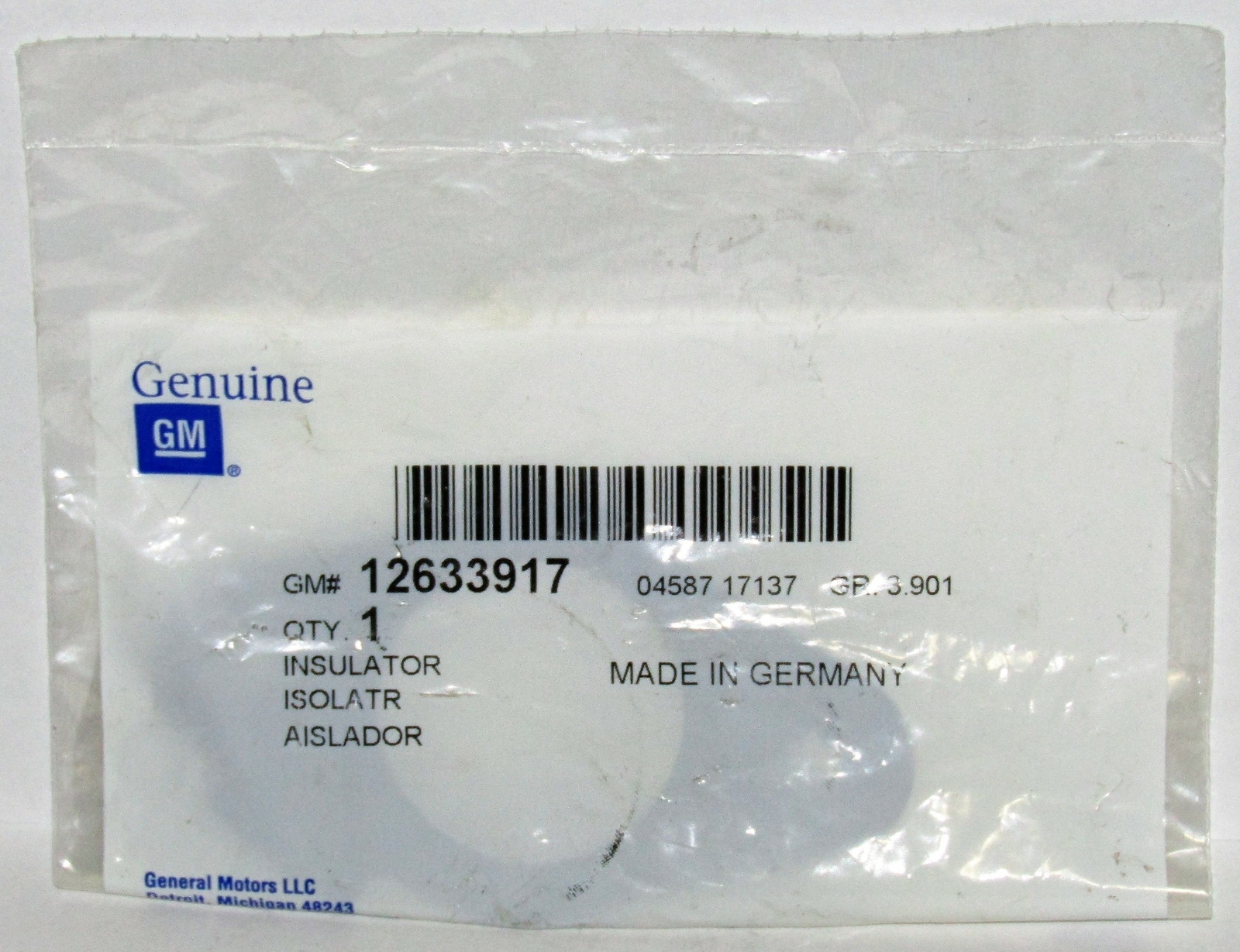 NEW GENUINE GM GENERAL MOTORS INSULATOR / GASKET OEM PART NO. 12633917 ...