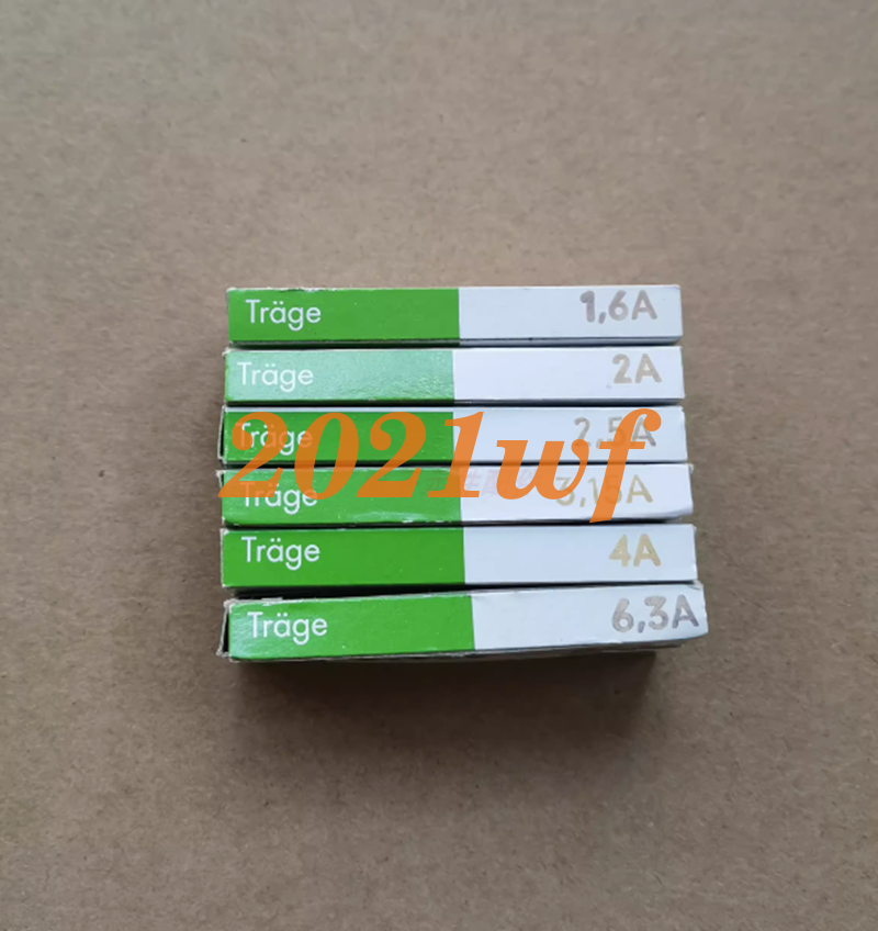 10PCS Glass fuse fuse 5 * 20 slow delay T1L250V, made of glass tube ...