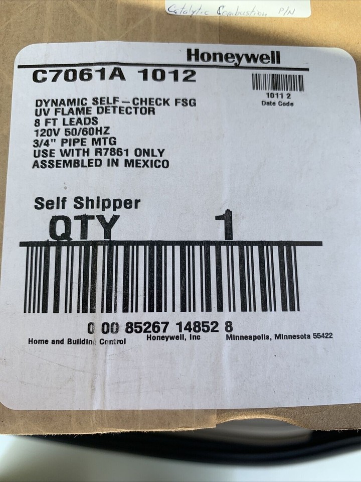 1PC Honeywell C7061A1012 UV Flame Detector New In Box Expedited ...