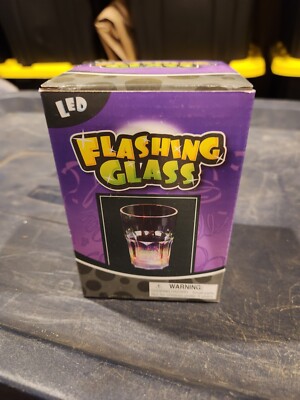 8 PC Light Up Whisky Brandy Glass Drink Cup Flashing Blinking LED Cup ...