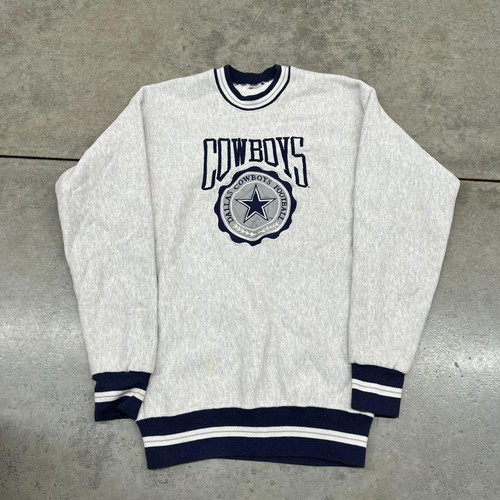 vintage dallas cowboys reverse weave grey big logo crewneck size medium ...