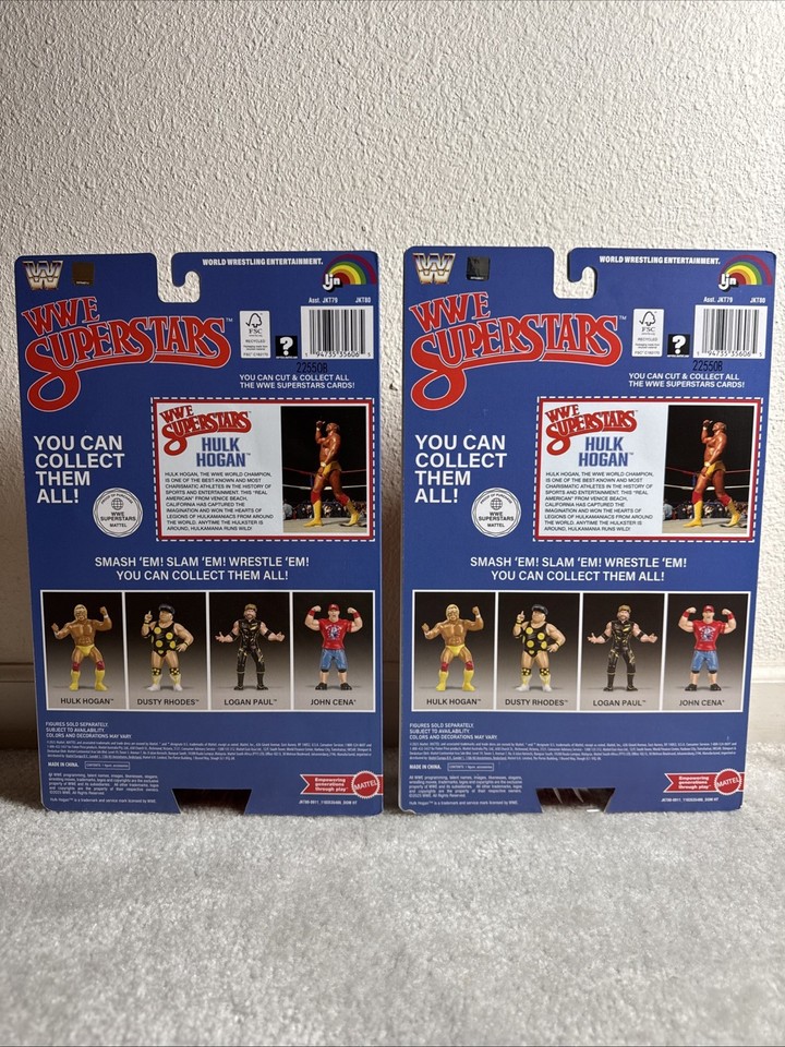 Set of 2 WWE LJN Superstars Hulk Hogan Black Card CHASE Exclusive | eBay