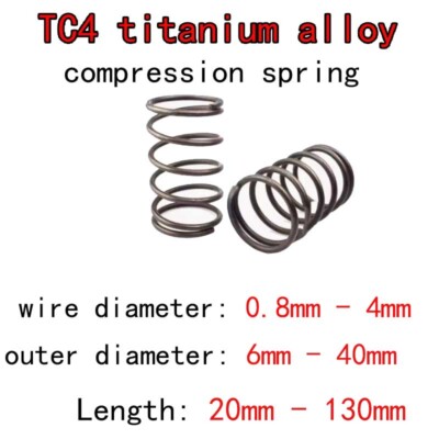 0.8/1/1.5/2/2.5/3/4mm Wire Dia TC4 Titanium Alloy Spring Compression ...