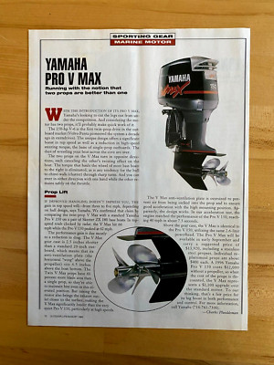 1996 Print Ad Yamaha Pro V Max TWO PROPS ARE BETTER THAN ONE | eBay