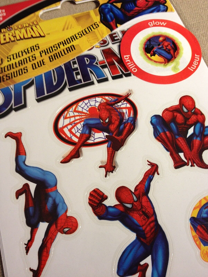 MARVEL SPIDER-SENSE SPIDER-MAN Glow Stickers by SandyLion - 2 Sheets | eBay