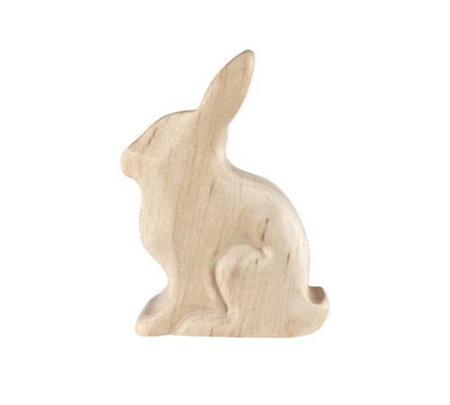 Wood Carved Bunny Rabbt / Spring Easter Craft Decor / DIY Toy / Paint ...