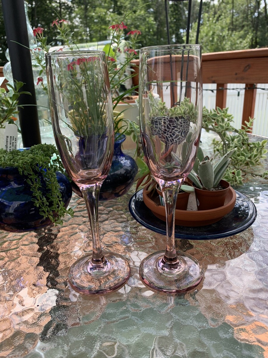 Fluted Tulip Glass Pink Pink Tulips Glasses Etsy