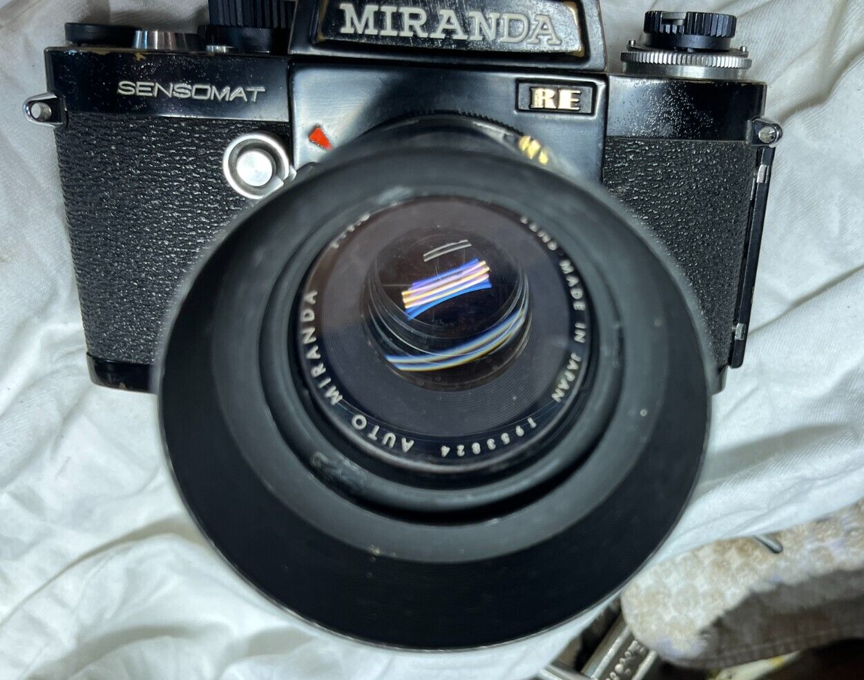 VINTAGE MIRANDA RE 35mm CAMERA JAPAN AUTO 1:1.8 F=50 LOOKS GC IN & OUT ...