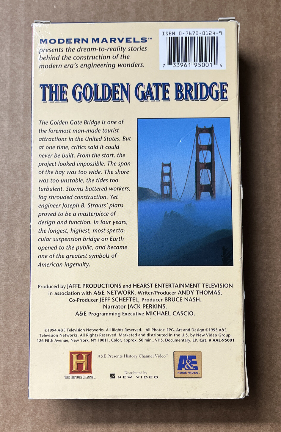 NEW THE GOLDEN GATE BRIDGE THE HISTORY CHANNEL VHS | eBay