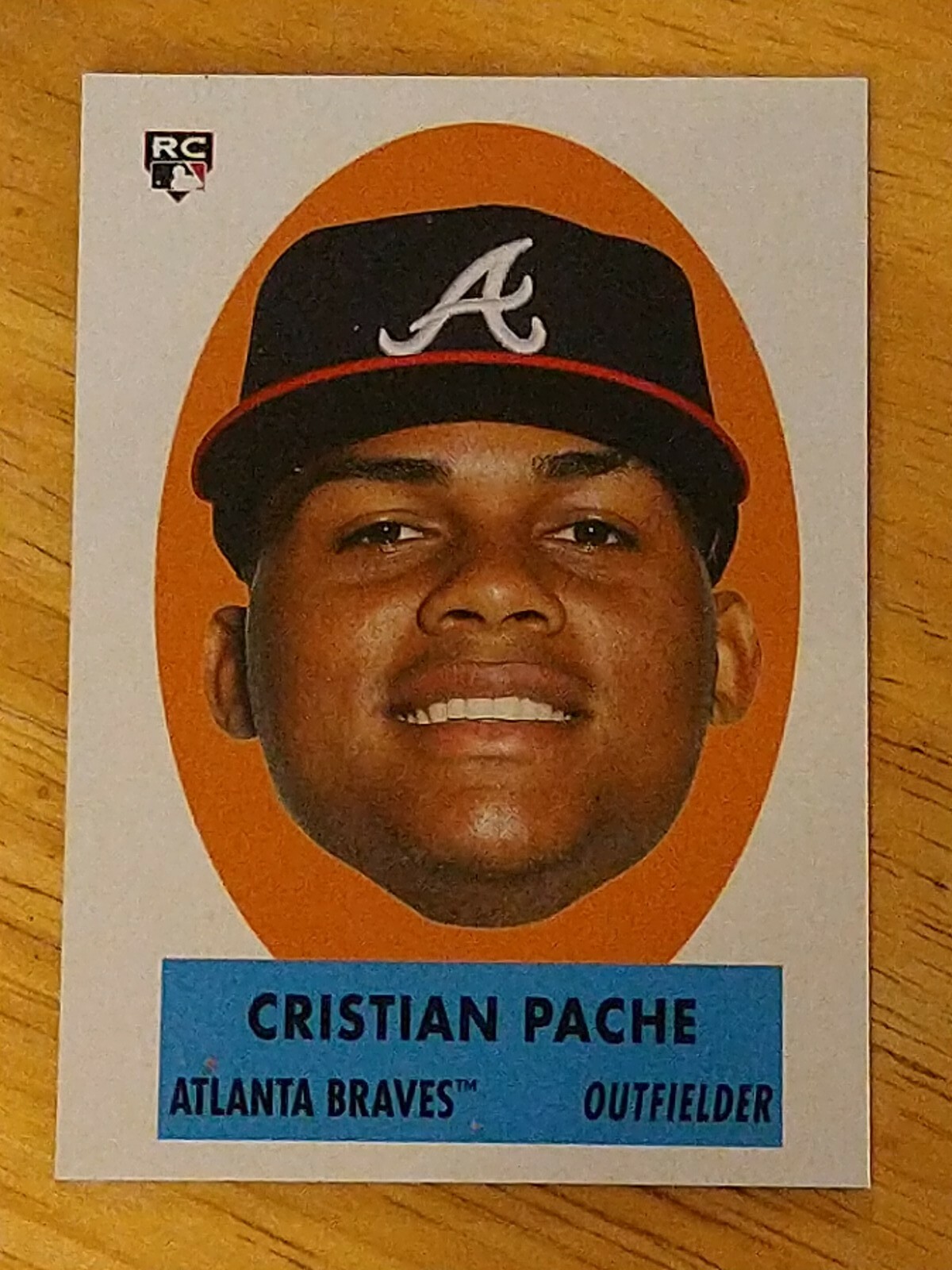 2021 Topps Archives Cristian Pache RC 1969 Peel Off Sticker insert ...