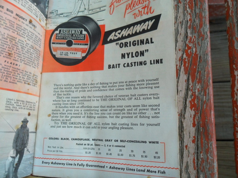 Vintage Ashaway Fishing Line Handbook World Records Fly Lines Knot ...
