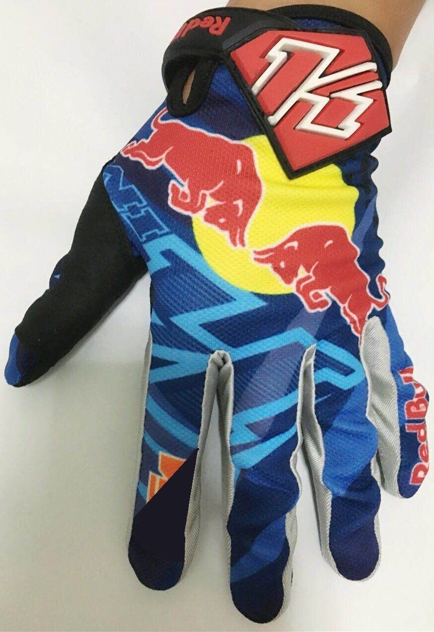 2025 Blue Red Bull gloves Motocross Bike ATV BMX Enduro 100 Foxes | eBay UK