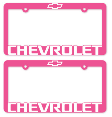 Pink CHEVROLET-License Plate Frame-Z71-TAHOE-CAMARO-COLORADO-SUBURBAN ...