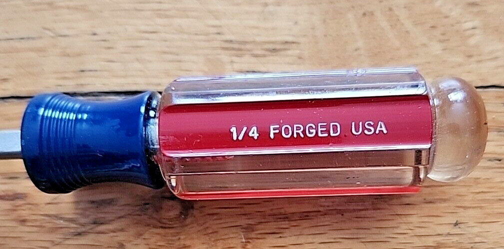 Craftsman 41584 J WF 1/4" Flat Head Slotted Screwdriver Vintage Forged ...