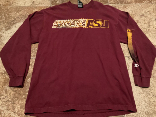 VINTAGE STARTER GRAPHIC COLLEGIATE LONG SLEEVE SHIRT ASU ARIZONA ( MENS ...