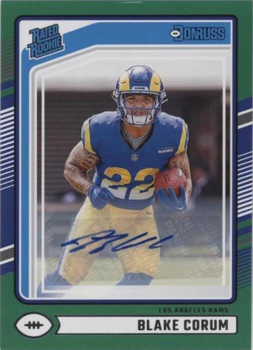2024 Panini Donruss - Rated Rookie Blake Corum #322 Green Autographs ...