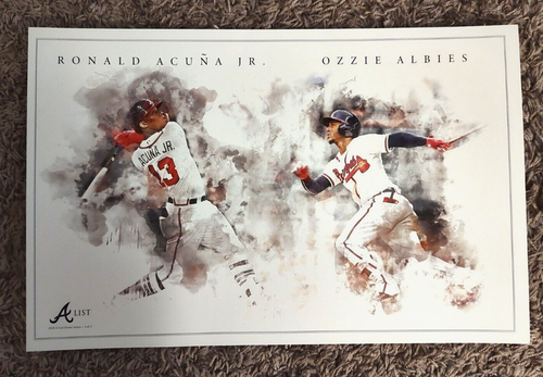 RONALD ACUNA JR + OZZIE ALBIES A-List Exclusive Poster 11" x 17" Atlanta Braves | eBay