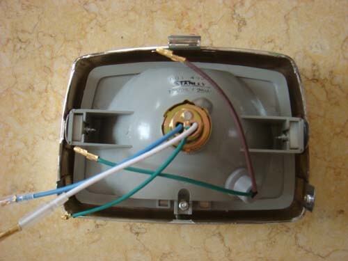 Honda C90 C70 C50 square rectangular head light headlight with fog lamp ...