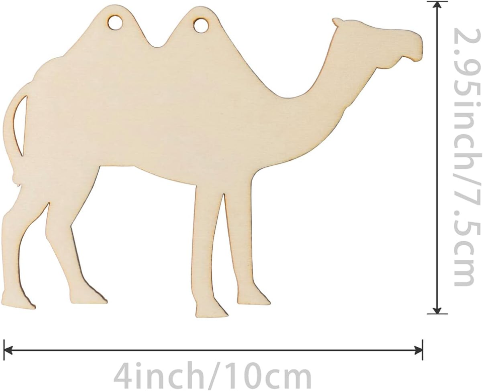 Camel Shape Wooden Blank Camel Wood with Twines Art Unfinished ...