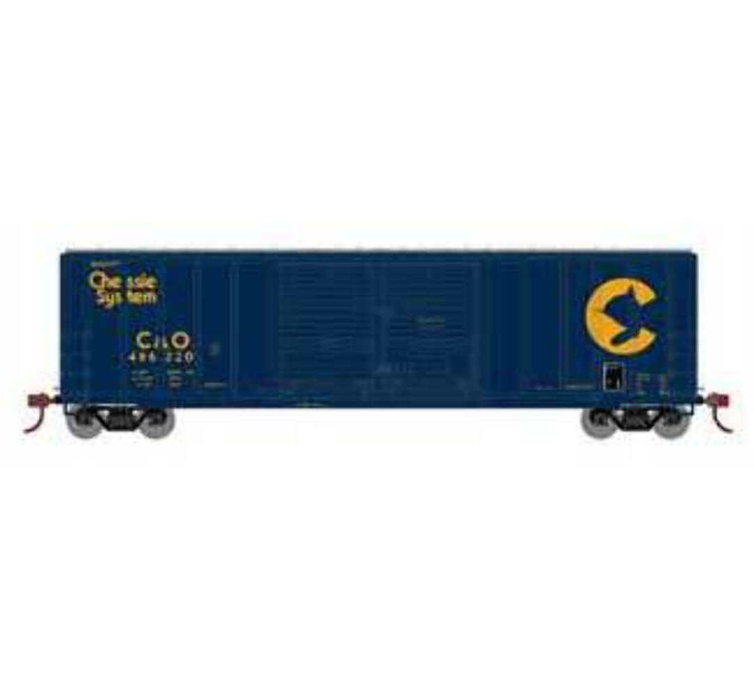 Athearn 15876 HO Scale FMC 5077 Double Door Boxcar Chessie System C&O ...