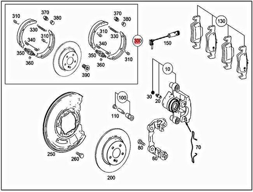 Genuine MERCEDES C204 C218 S212 W212 X204 X218 Ts brake shoe 0054203620 ...
