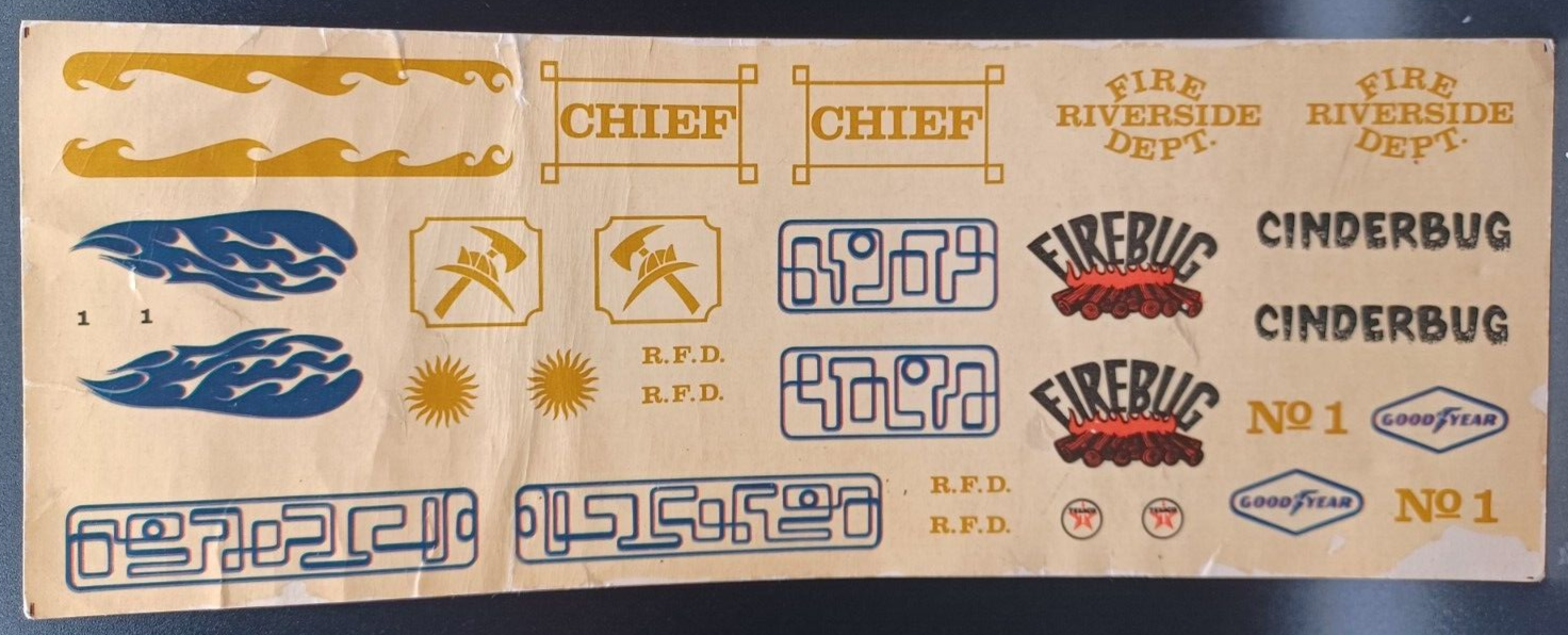 AMT | No. T318 | 1:25 The Firebug Fire Truck Decals | eBay