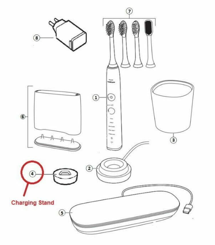 Adapter Ring Charging Cover Stand Dock Station For Philips Sonicare ...