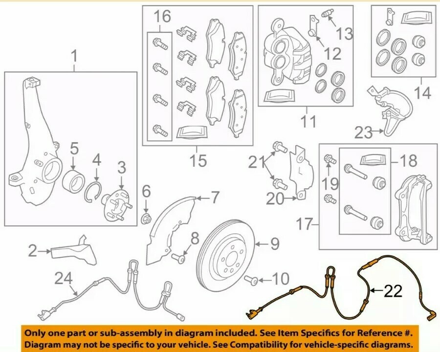 LAND ROVER OEM Range Rover Front Brake-Disc Pad Wear Indicator Sensor ...