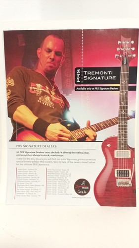 PRS TREMONTE SIGNATURE GUITAR PRINT AD - 11 X 8.5 6 | eBay