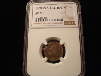 1858 flying eagle cent Small Letters NGC Graded AU55 | eBay