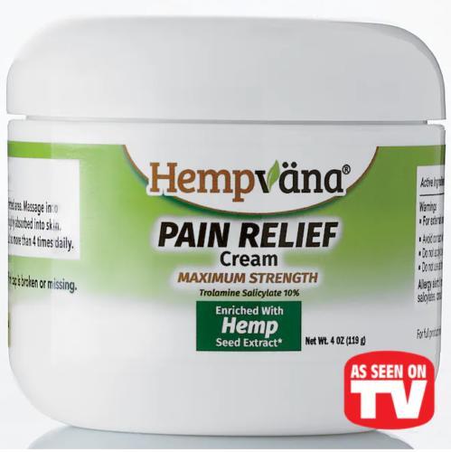 Hempvana Pain Relief Cream 4 oz. 13548-6 97298050688 | eBay