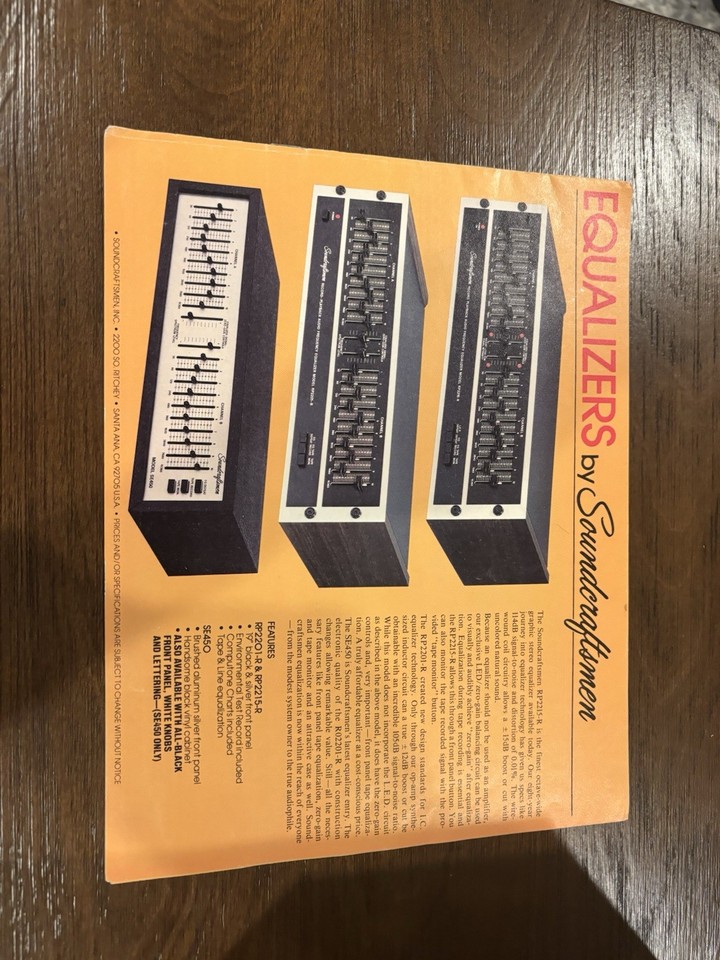 Vintage Soundcraftsmen RP2215-R Equalizer – Clean w/ Manual & Docs | eBay