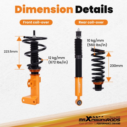 Coilovers Suspension Struts for Mercedes Benz W203 00-07 Benz CLK W209 ...