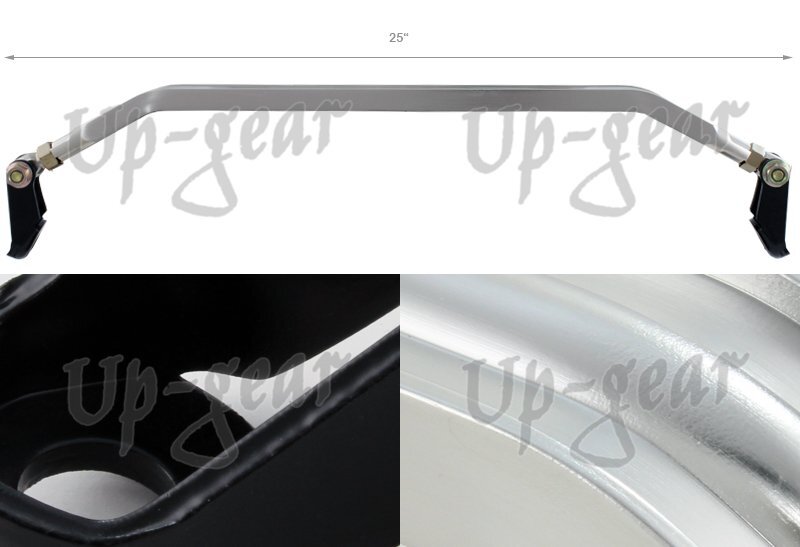 For 1992-2001 Honda Prelude Rear Lower Silver CNC Aluminum Tie Brace ...