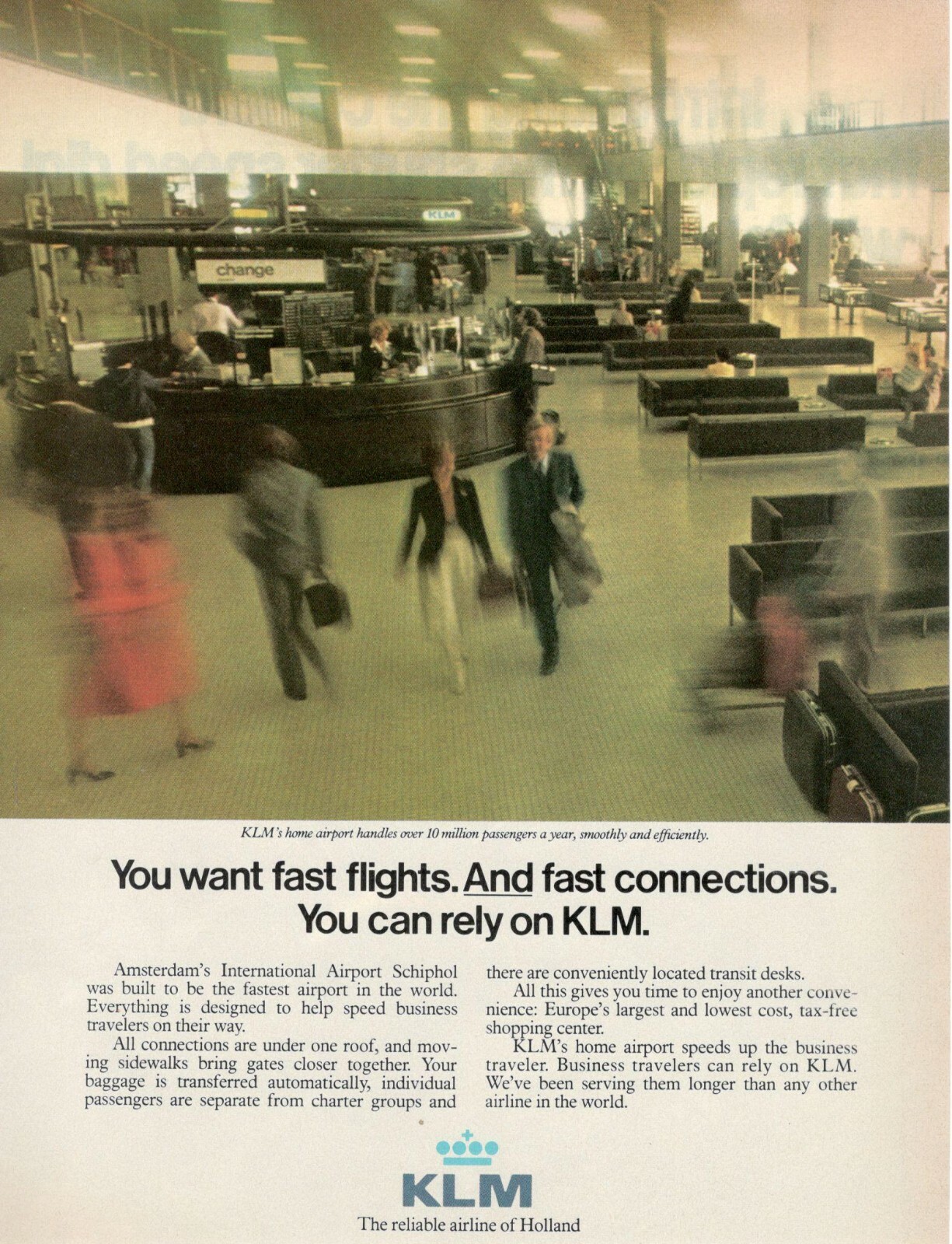Klm Netherlands Royal Dutch Airlines 1991 Original Advert '10 Million ...