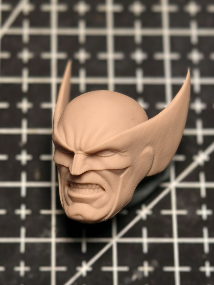 Unpainted 1/12 Scale Jim Lee Wolverine Logan Head Sculpt Fit 6'' ML ...