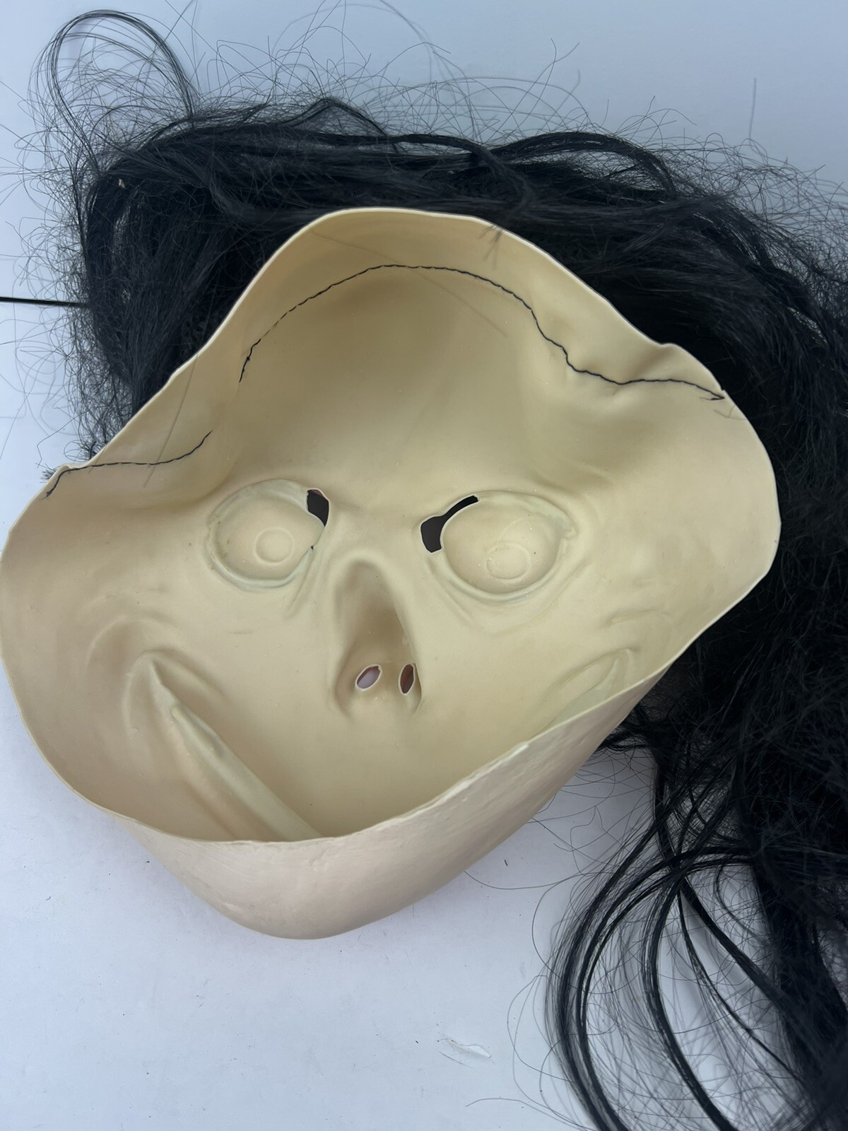 Momo Latex Mask w/Hair Challenge Meme Horror Scary Fi… - Gem