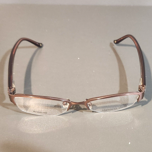 Bebe Eyeglass Frames DRESS CODE Brown Sugar Bronze 49-16-135 CC29 ...