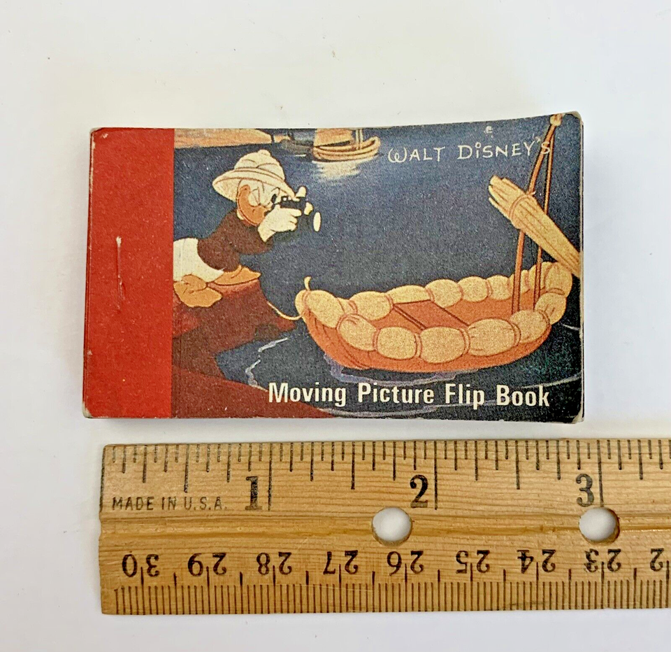 Vintage Mickey Mouse Donald Duck Disney Moving Flip Book 2 Sides #7410 ...