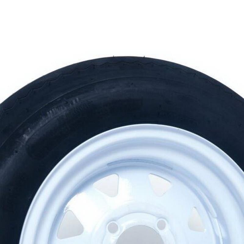 Two 5.30-12 Trailer Tires & Rims 5.30x12 5.30 X 12 LRC 4 Lug White ...