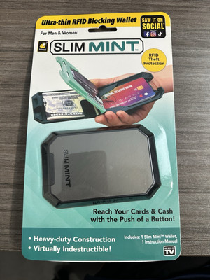 Slim Mint Ultra Thin RFID Blocking Wallet AS SEEN ON TV ID Theft ...