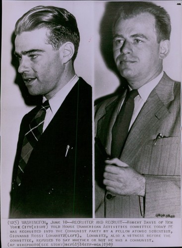 LG859 1949 Wire Photo RECRUITER AND RECRUIT Robert Davis Giovanni Rossi ...