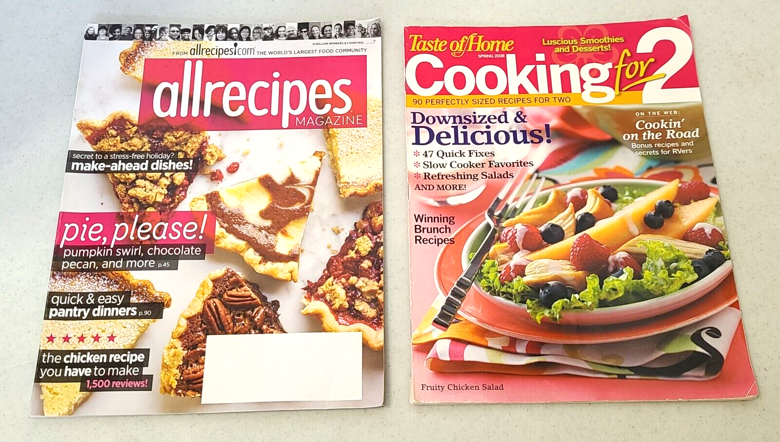 Lot of 4 Taste of Home & Allrecipes Magazines Back Issues 2008, 2009 ...