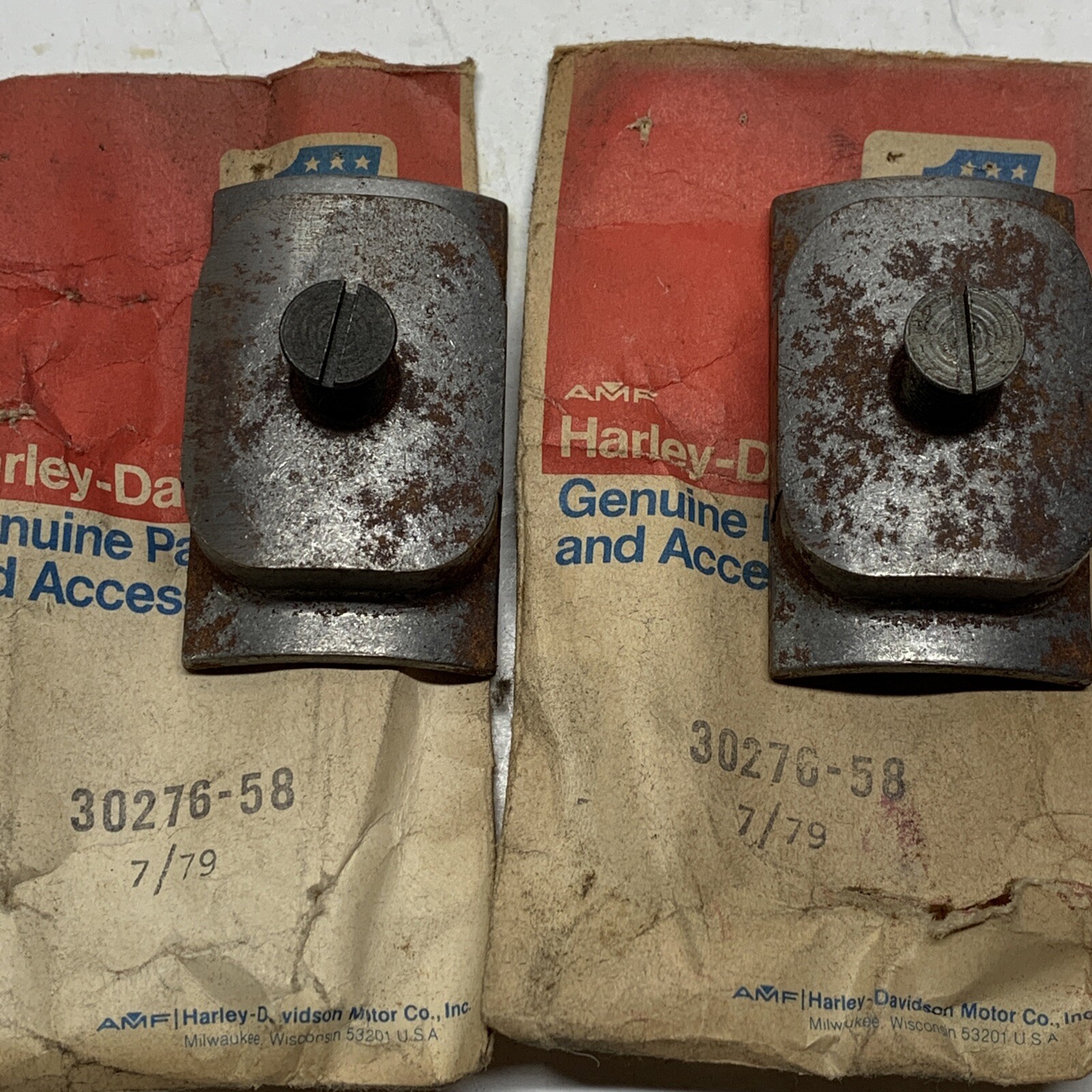 2 Harley Davidson OEM 30276-58 Pole Shoes with Screws OEM 30280-58 ...